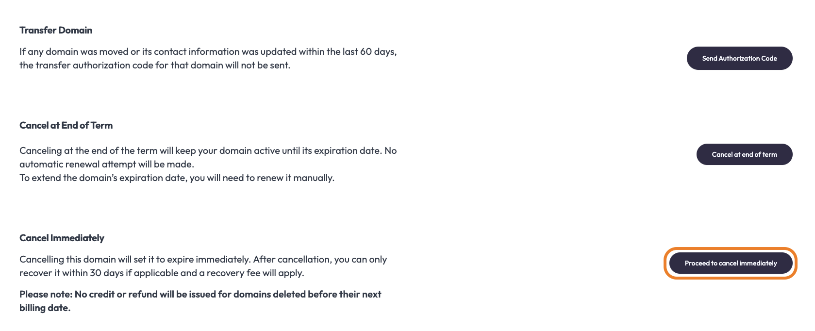 How do I cancel a domain? When will it delete? – Rebel.com Help Center
